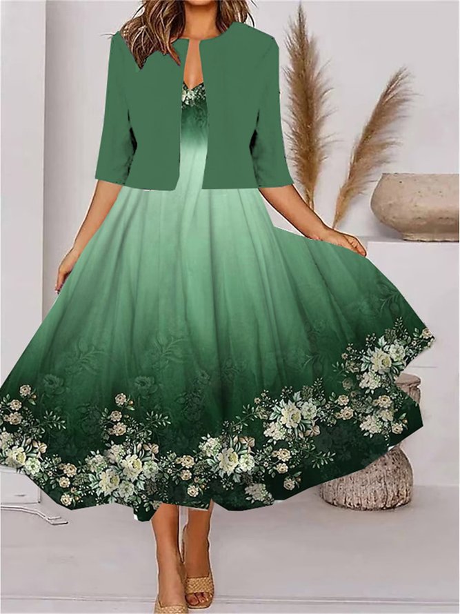 Floral Regular Fit Elegant Two-Piece Set | JFN_usapp